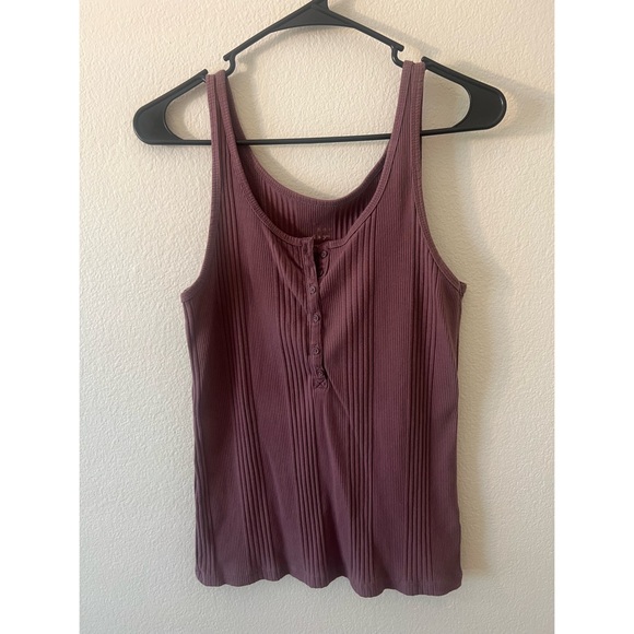 a new day | Tops | Button Up Ribbed Tank | Poshmark